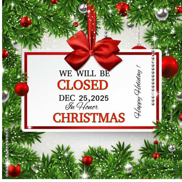 Plantilla de White Pastel We Will Be Closed In Honor Of Christmas ...