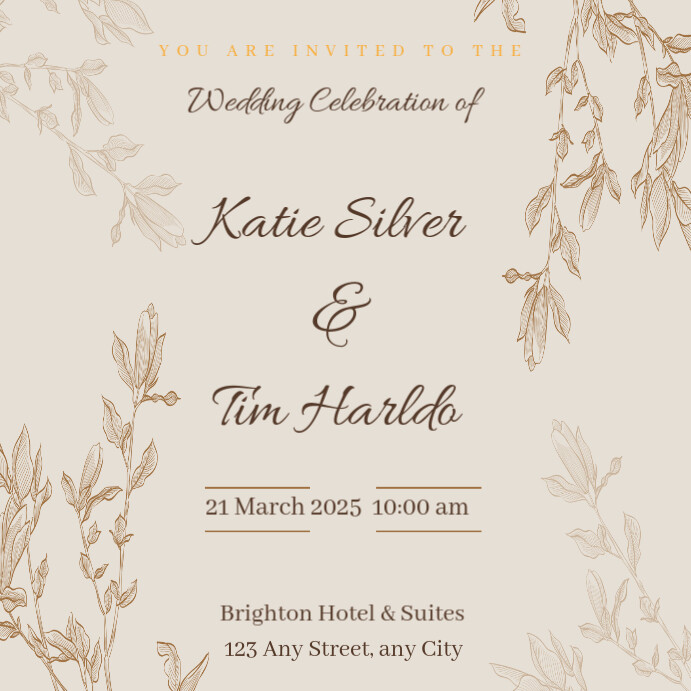 Copy of White Pastel Wedding Celebration Instagram Post | PosterMyWall