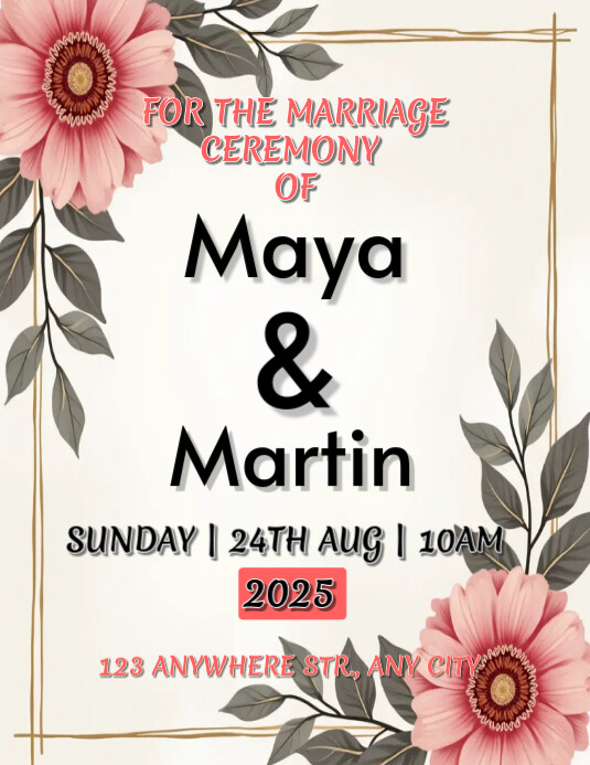 White Pastel Wedding Ceremony Invitation Card, Groom And Bride Names ...