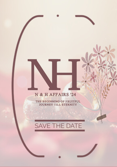 Plantilla de White Pastel Wedding Design A5 | PosterMyWall