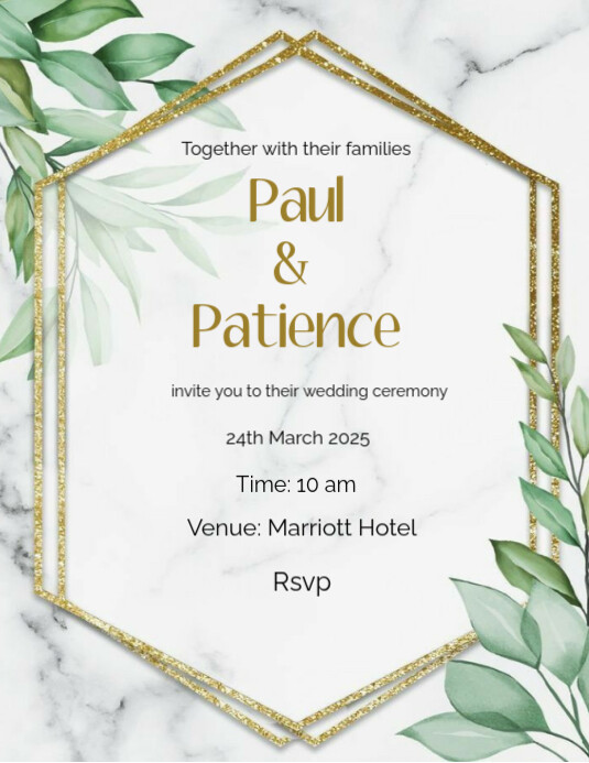 Copy of White Pastel Wedding Flyer (us Letter) | PosterMyWall