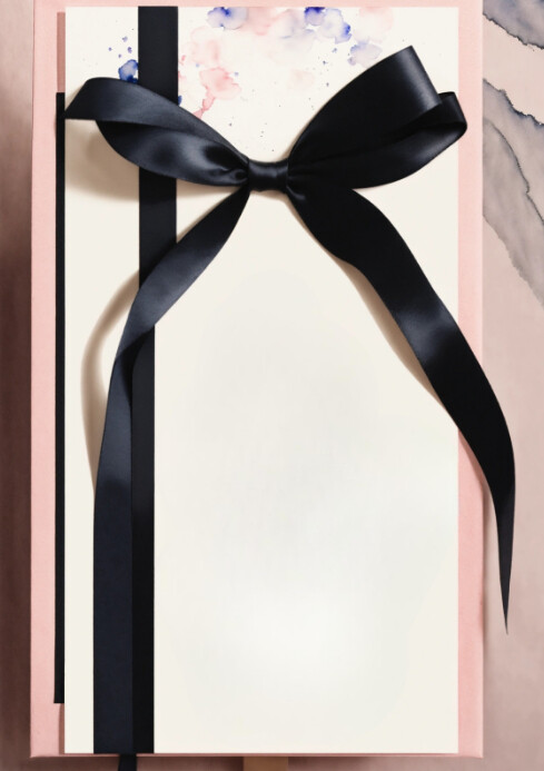 White Pastel Wedding Invitation Card Template For Marriage ...