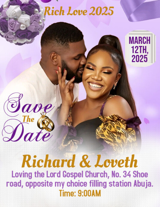 Copy of White Pastel Wedding Invitation Flyer Flyer (us Letter ...