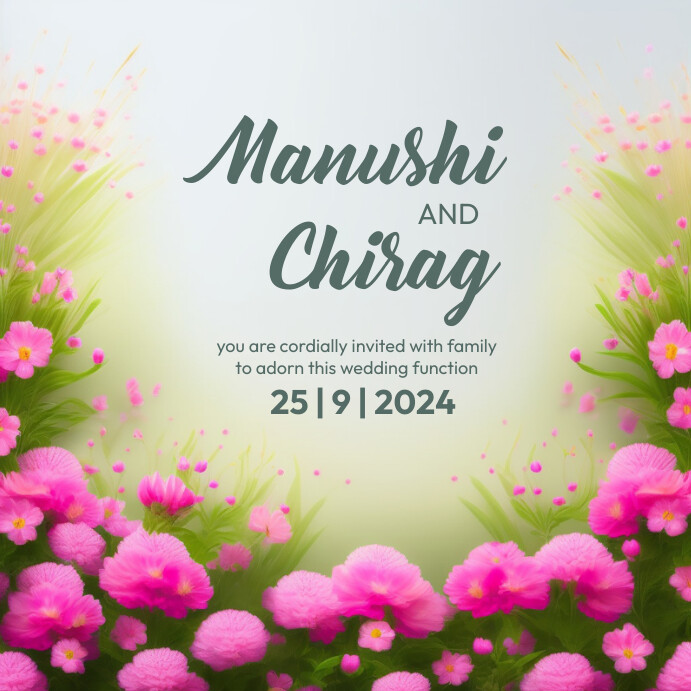 Modèle White Pastel Wedding Invitation Greeting Card | PosterMyWall