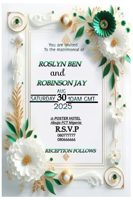 Copy of White Pastel Wedding Poster | PosterMyWall