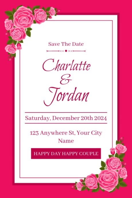 Copy of White Pastel Wedding Poster | PosterMyWall