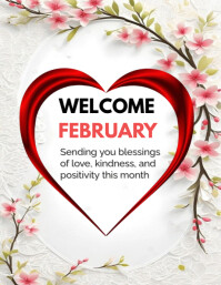 Welcome February 2025 Template | PosterMyWall