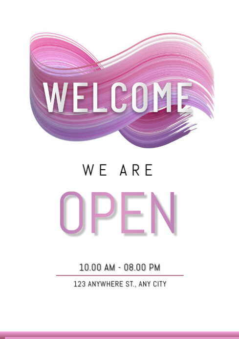 Plantilla de White Pastel Welcome Sign Board A3 | PosterMyWall