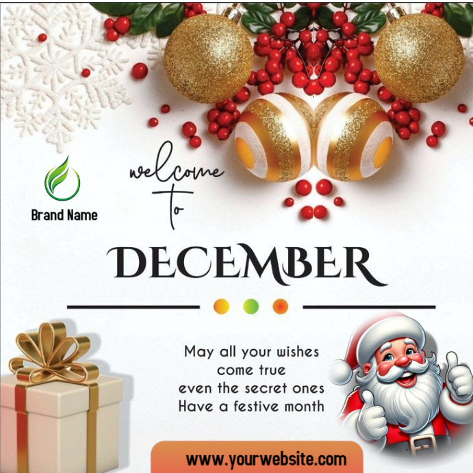 White Pastel Welcome To December 2025 Instagram Post Template ...