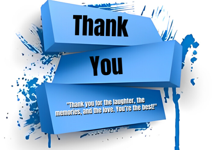 White Pastel White Background Joyful Thank You Postcard Template ...