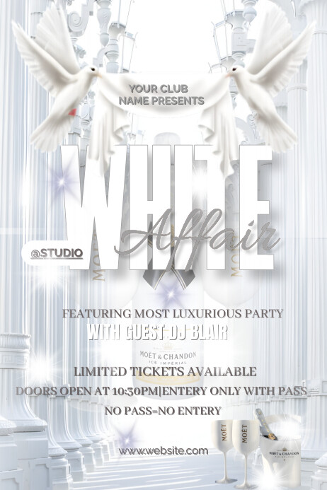 Copy of White Pastel White Party Club Party Poster | PosterMyWall