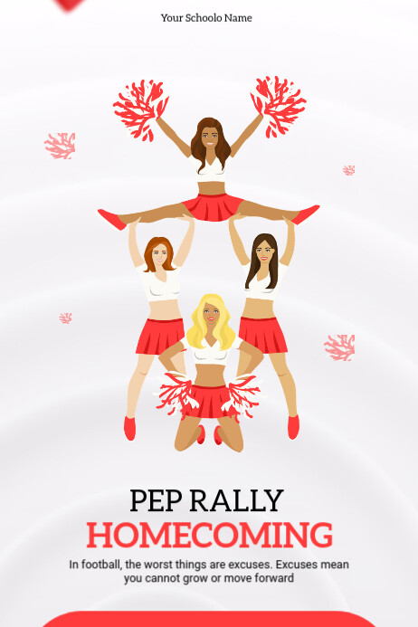Plantilla de White Pep Rally Poster | PosterMyWall