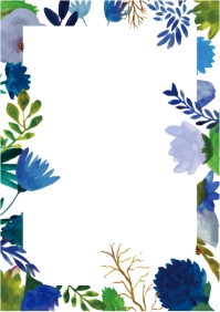 white petaled flower border Template | PosterMyWall