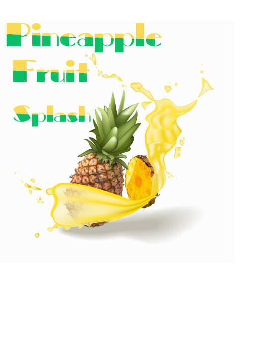 White Pineapple Fruit Splash Flyer (us Lette Template | PosterMyWall