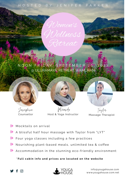 Copy of White Pink Women's Retreat Flyer Design | PosterMyWall