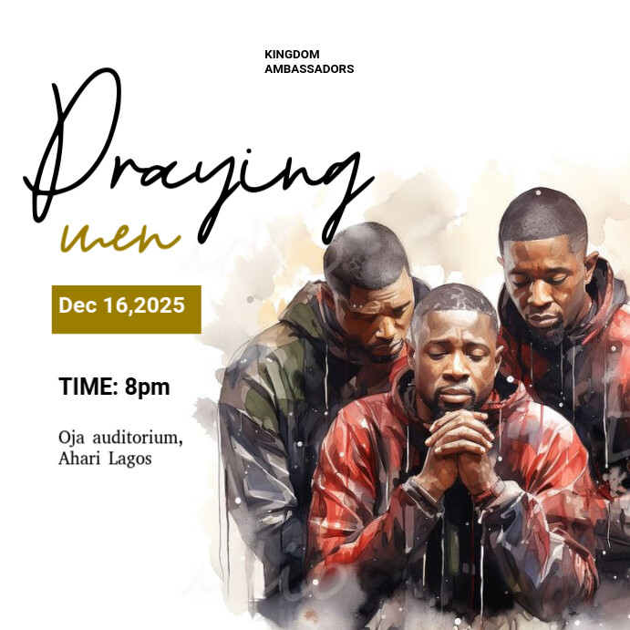 Copy of White Praying Men Instagram Post | PosterMyWall