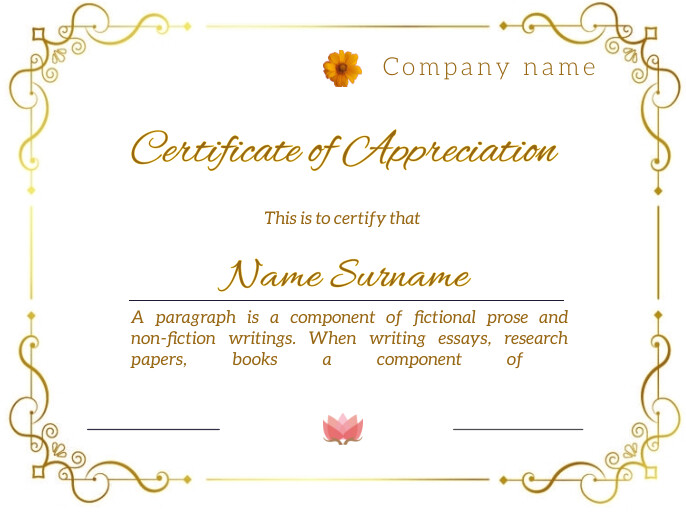 white presentation certificate Template | PosterMyWall