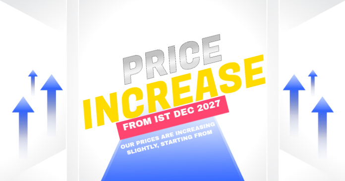 White Price Increase Announcement Facebook Shared Image Template ...