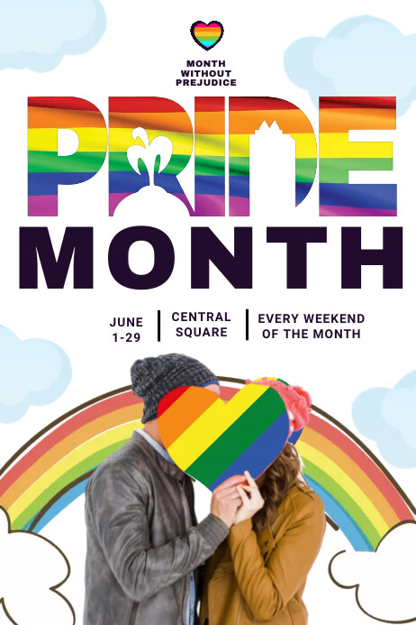 White Pride Month Poster Template | PosterMyWall