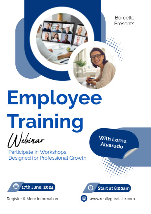 Copy of White Profesional Employee Training A4 | PosterMyWall