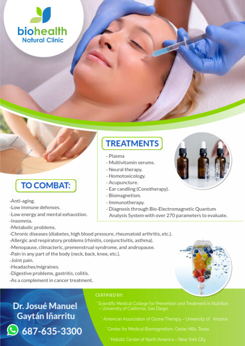 White Profesional Natural Heatlth Treatment Clinic Poster, Flyer A6 ...