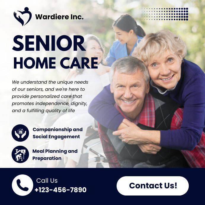 Copy of White Profesional Senior Home Care Pos Instag | PosterMyWall