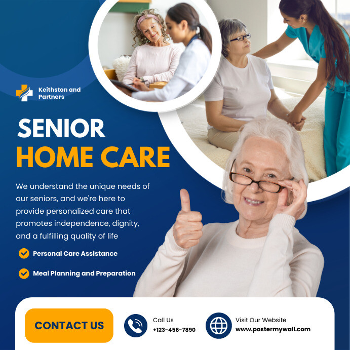 Plantilla de White Profesional Senior Home Care Pos Instag | PosterMyWall