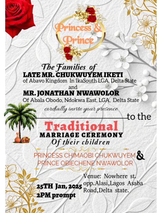 White Professional elegant Traditional Marriage Invitation Royal ...