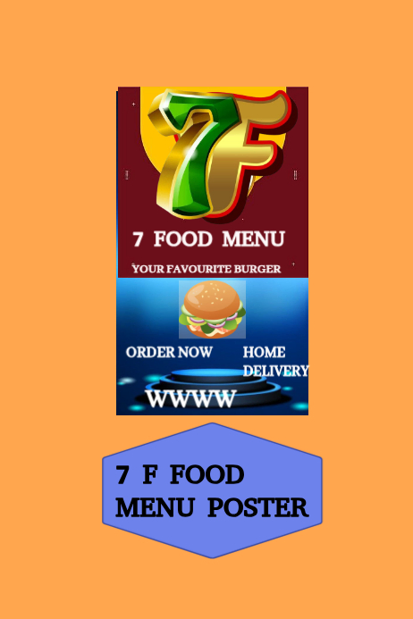 Modèle White Professional 7f Food Menu Poster Poster | PosterMyWall