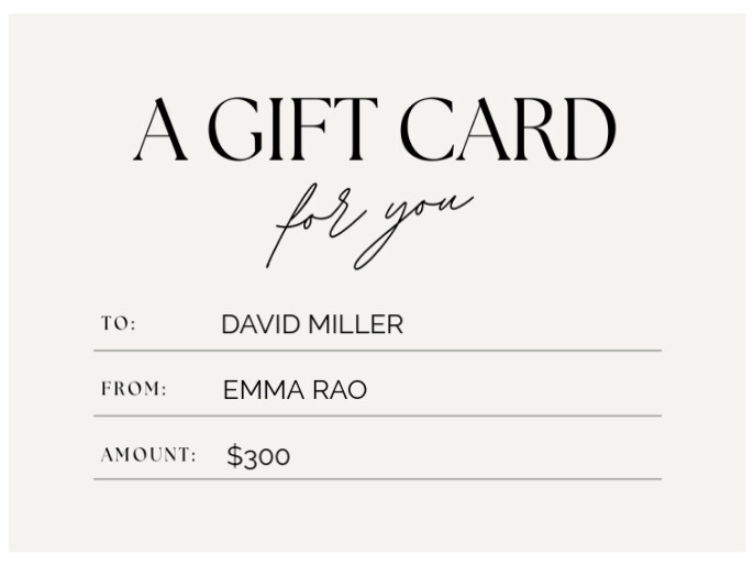 White Professional A Gift Card Certificate Presentation Templat ...