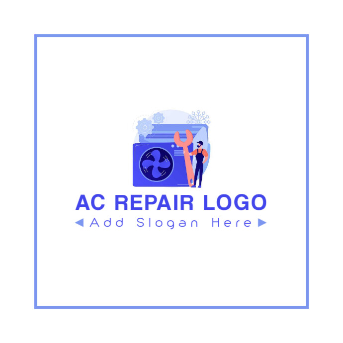 White Professional Ac Repair Logo, Ac Repair Logo, Ac Repair Logo ...
