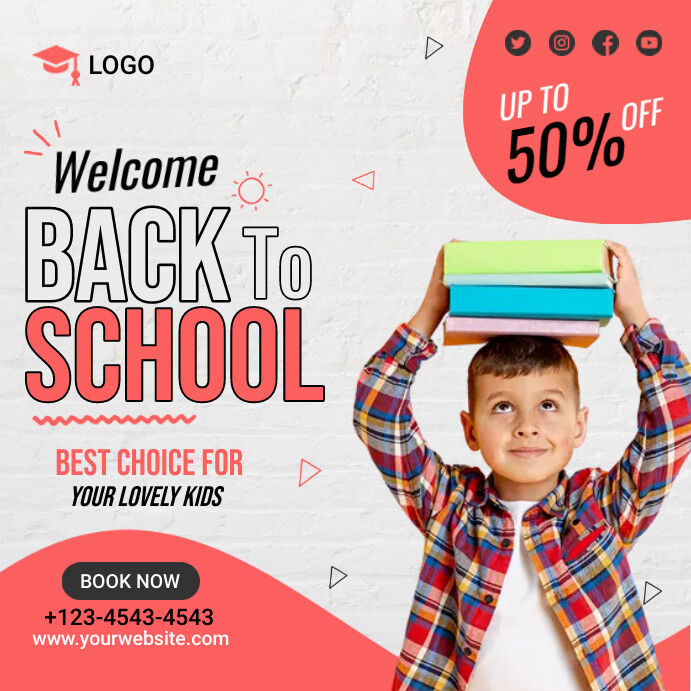 White Professional Academic School Instagram Template | PosterMyWall