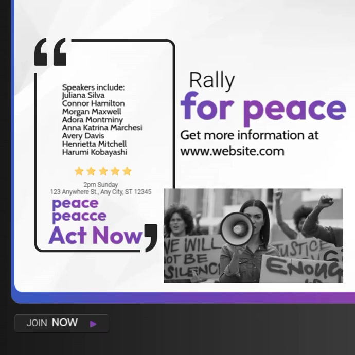 White Professional Activism Design Instagram Post Template | PosterMyWall