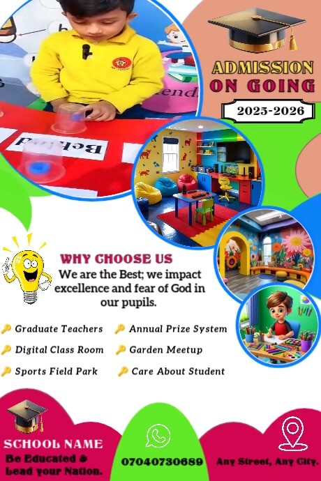 White Professional Admission In Progress Poster Template | PosterMyWall