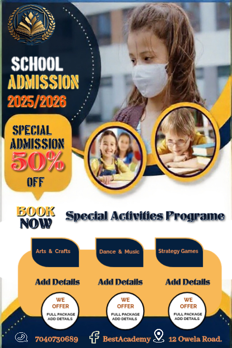 White Professional Admission In Progress Poster Template | PosterMyWall