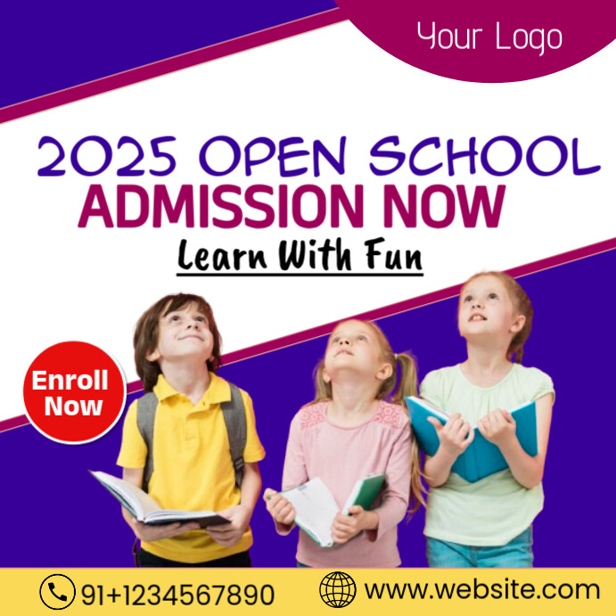 White Professional Admission Open Instagram Post Template | PosterMyWall