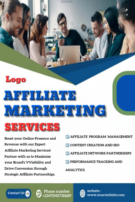 White Professional Affiliate Marketing Flyer Poster Template | PosterMyWall