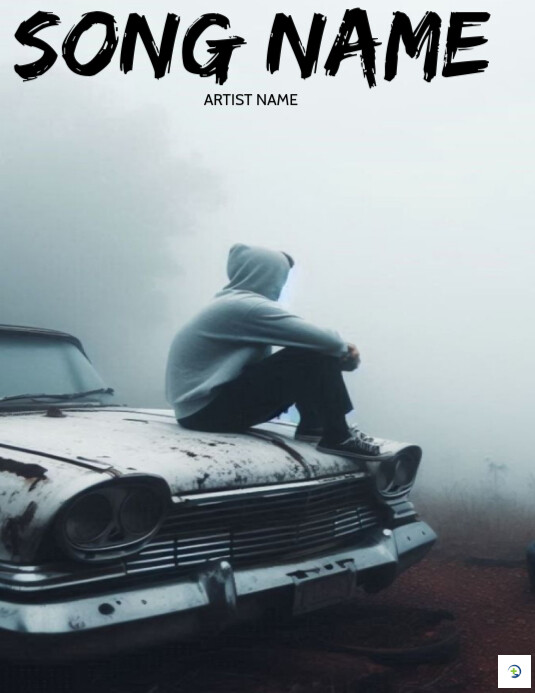 White Professional Alon Man Song Albumb Cover Flyer (us Letter ...