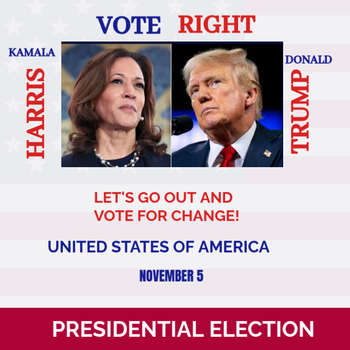 White Professional America Election Instagram Post Template | PosterMyWall