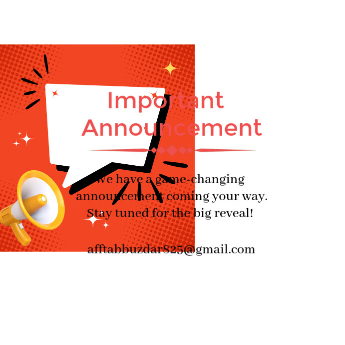 White Professional Announcement Alert Instagram Post Template | PosterMyWall