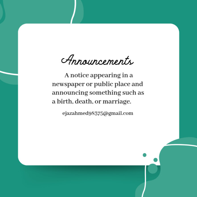 White Professional Announcement Background Instagram Post Template ...