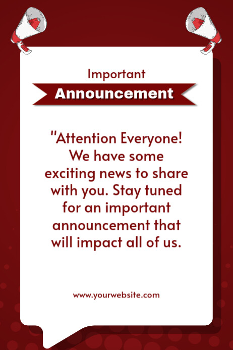 Copy of White Professional Announcement Poster | PosterMyWall