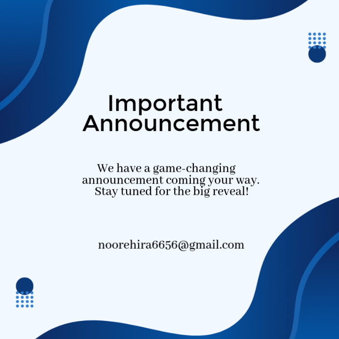 Copy of White Professional Announcement Posters Instagram Post ...