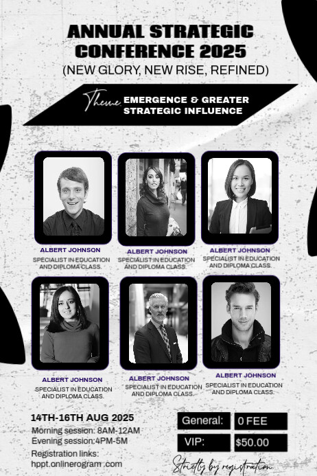 Copy of White Professional Annual Conference Invitation Templates ...