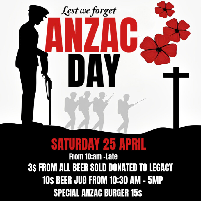 Plantilla de White Professional Anzac Day Design Instagram Post ...