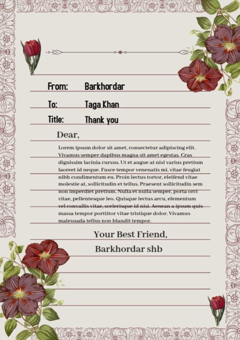 White Professional Application Writing Background A4 Template ...