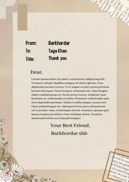 White Professional Application Writing Background A4 Template ...