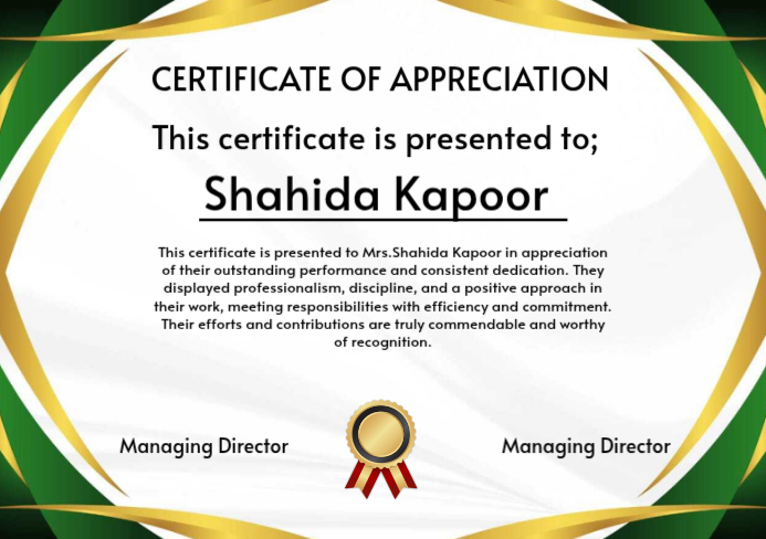 White Professional Appreciation Certificate Background A5 Template ...