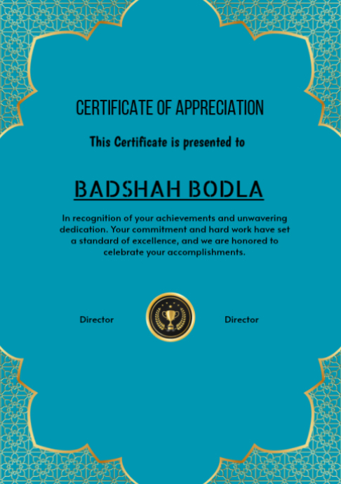 White Professional Appreciation Certificate Background A2 Template ...