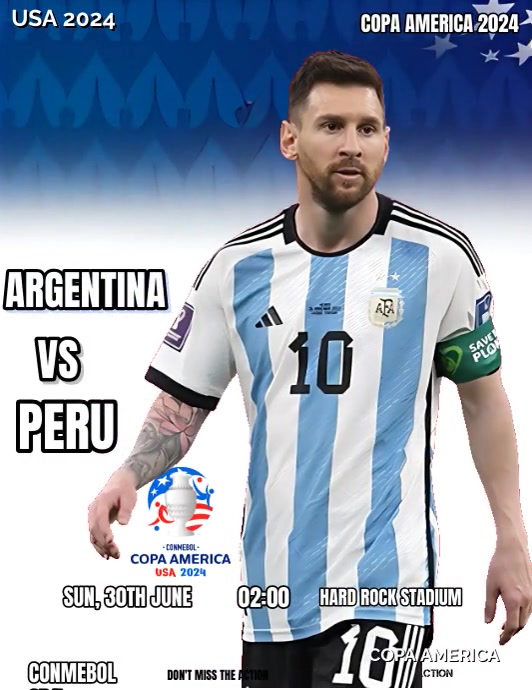 White Professional Argentina Vs Peru Flyer (u Template | PosterMyWall